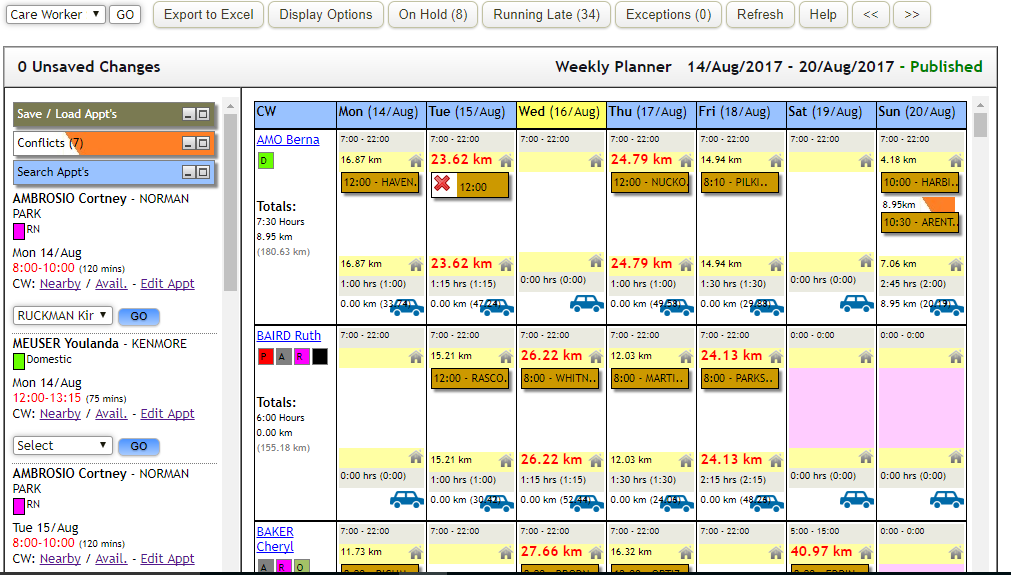 Weekly planner - Side panel – TurnPoint Knowledge Base