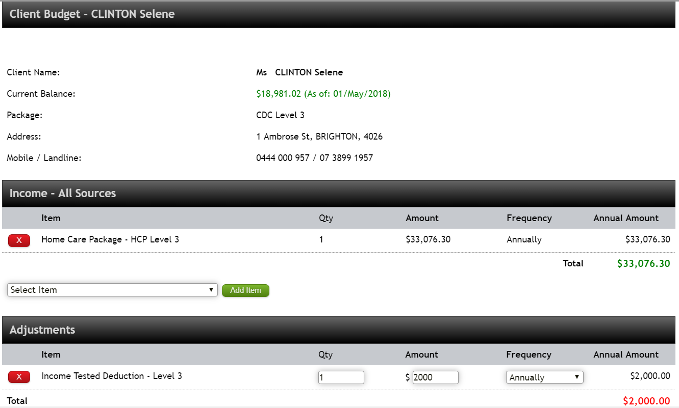 A Clients Budget – TurnPoint Knowledge Base