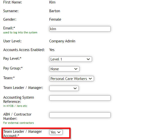 Managing carer - Assign care workers to Team Leader/Manager – TurnPoint ...