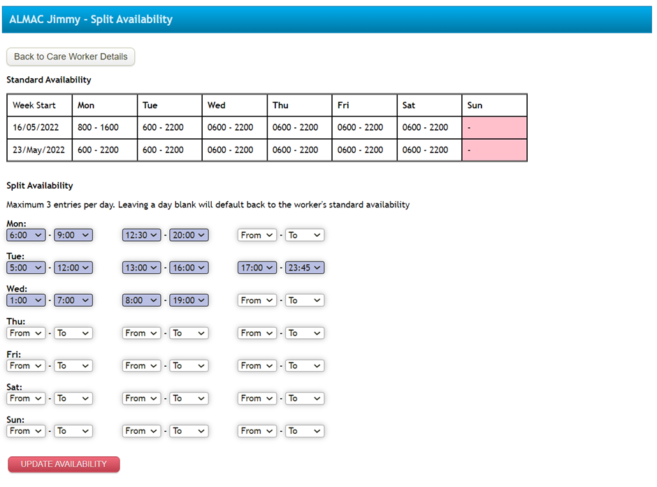Split Availability – TurnPoint Knowledge Base